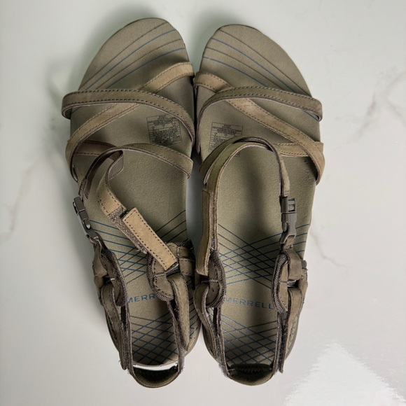 Merrell | Shoes | Merrell Size 9 Aster Bungee Beige Tan Brown Sport ...